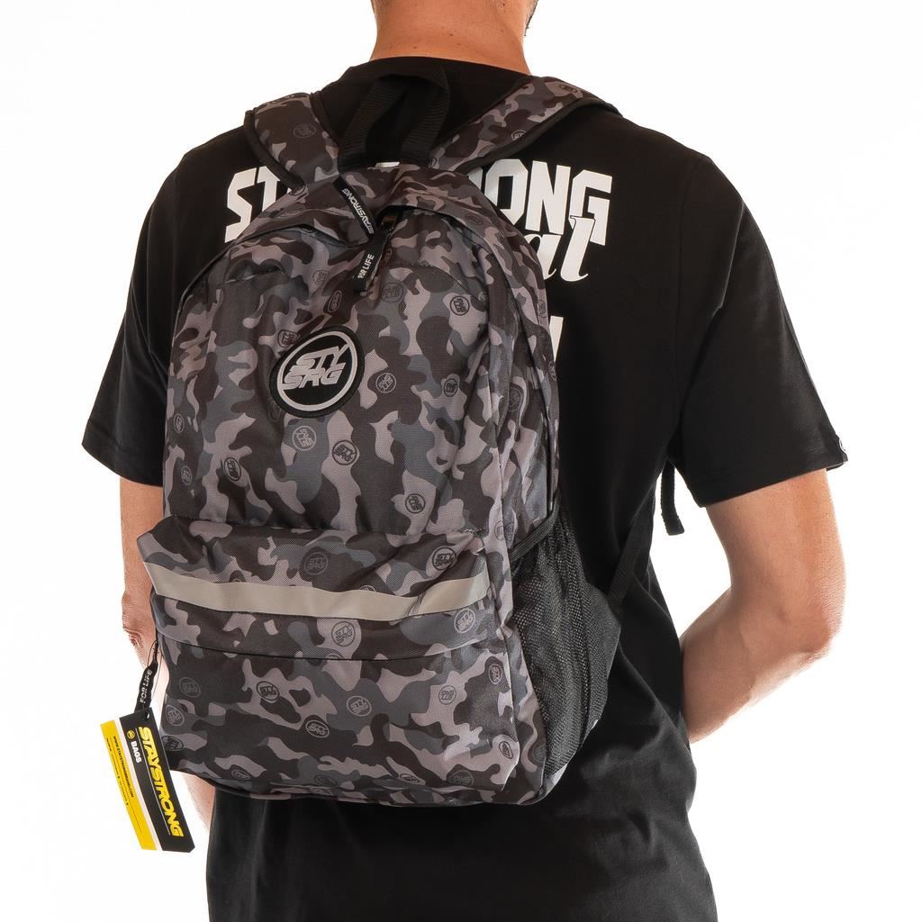 Stay Strong V3 Icon Backpack - Black/Grey Camo – Source BMX