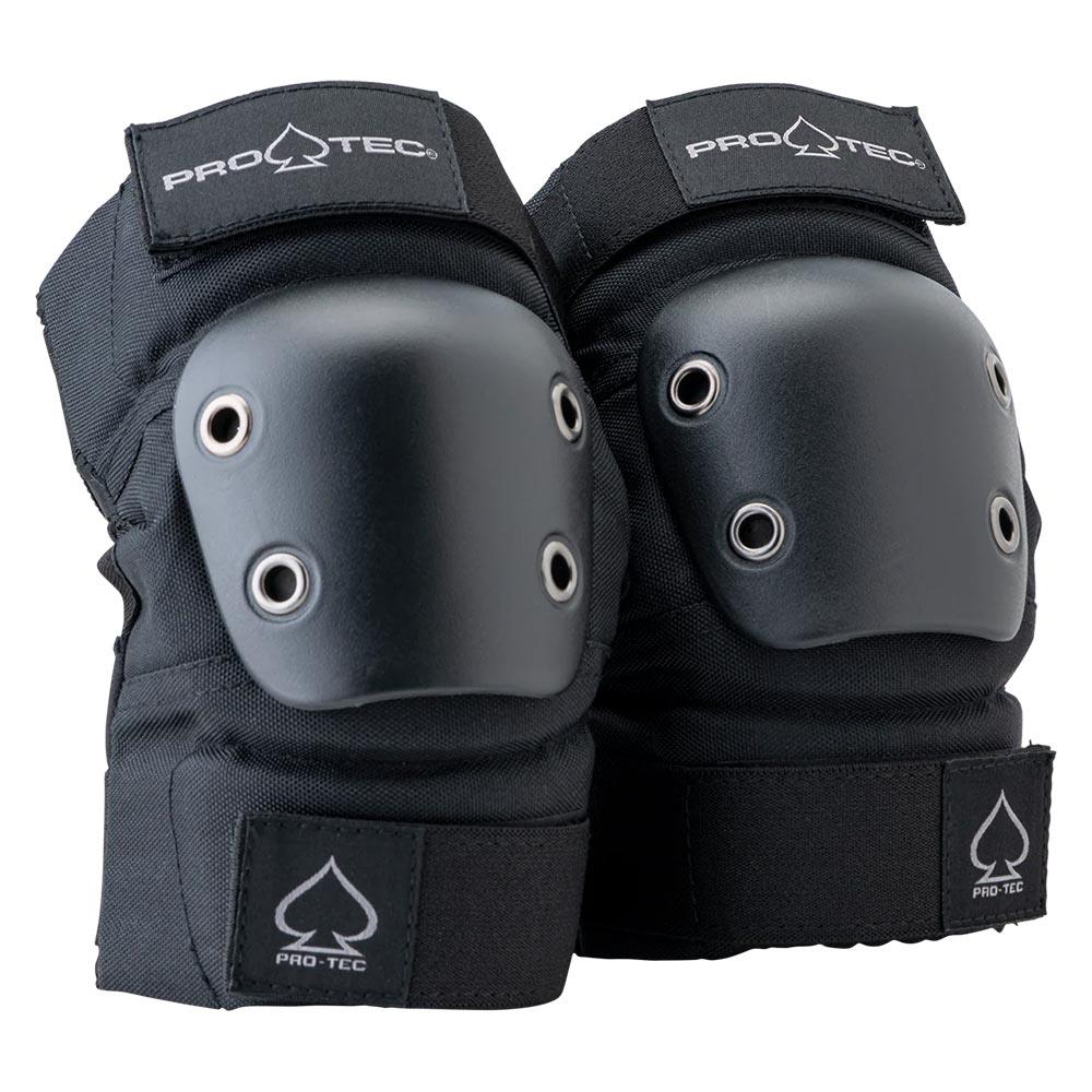 Pro-Tec Pads Street Adult 3-Pack Pad Set Open - Black | Source BMX