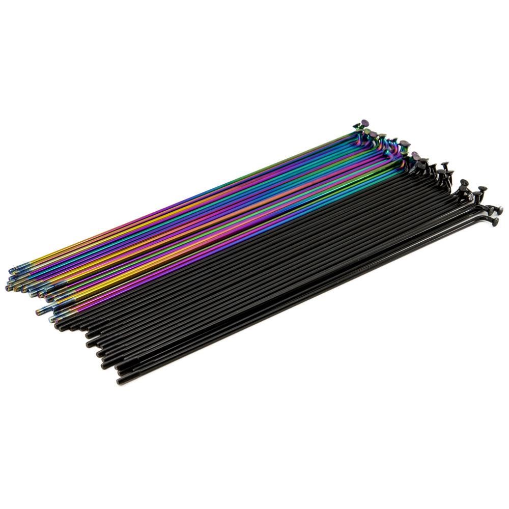 Source Stainless Spokes (40 Pack) - Rainbow/Black – Source BMX