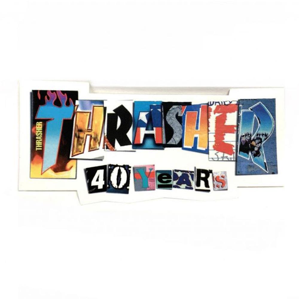 Thrasher Sticker - 40 Year Anniversary (Single) – Source BMX