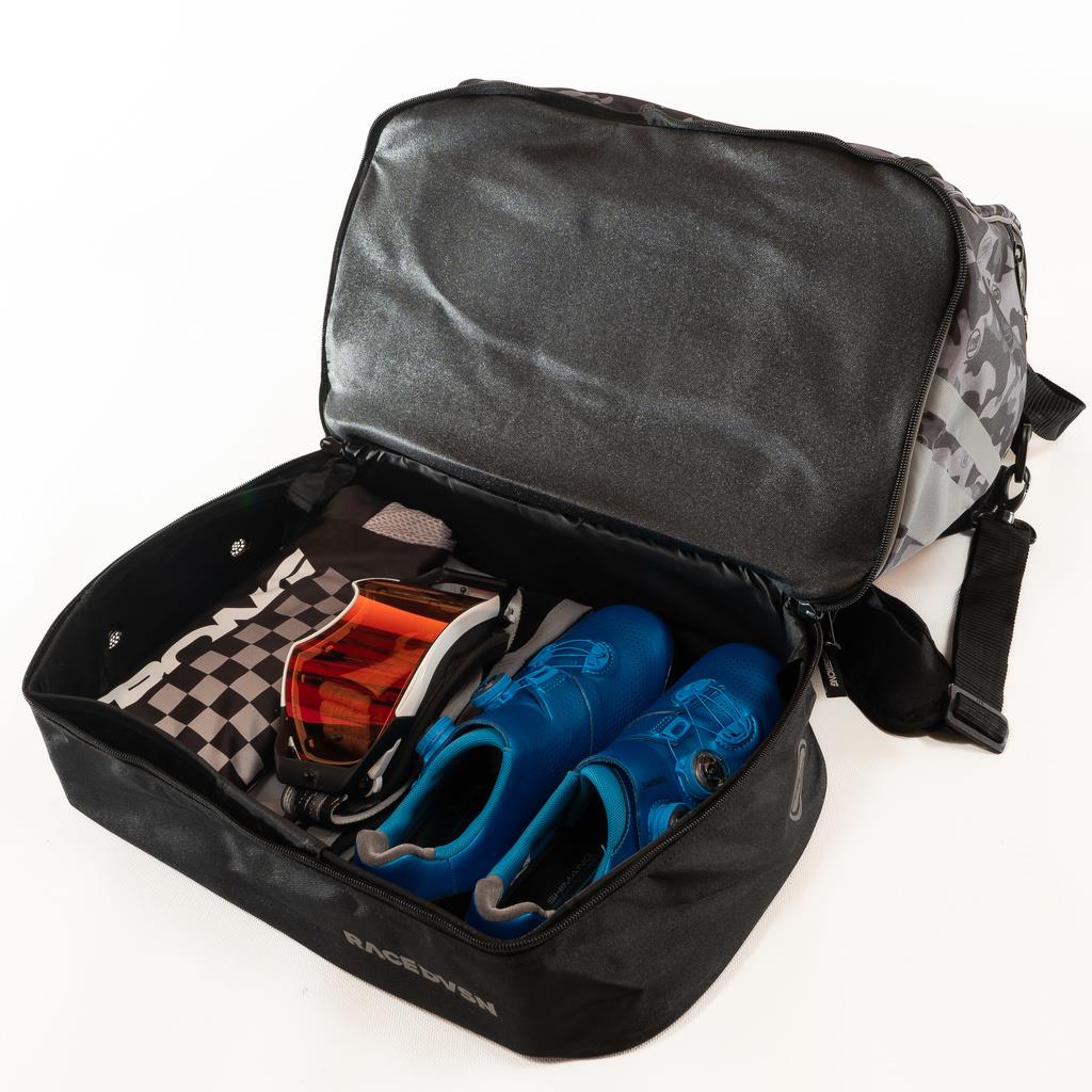 Stay Strong Race DVSN Helmet/Kit Bag - Black/Grey Camo | Source BMX